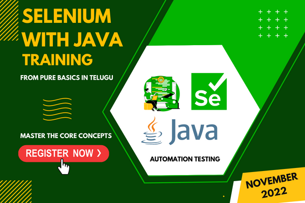Selenium With Java Automation Testing November 2022