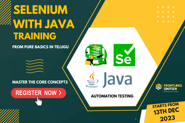 Selenium With Java Automation Testing Training Dec 2023 1020