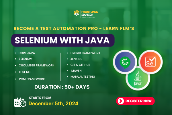 Selenium With Java Automation Testing December 2024